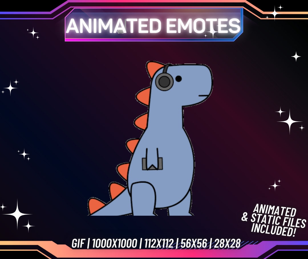 Animated Twitch Emote, Dancing Dinosaur Twitch Emote, Cute Twitch Emote ...