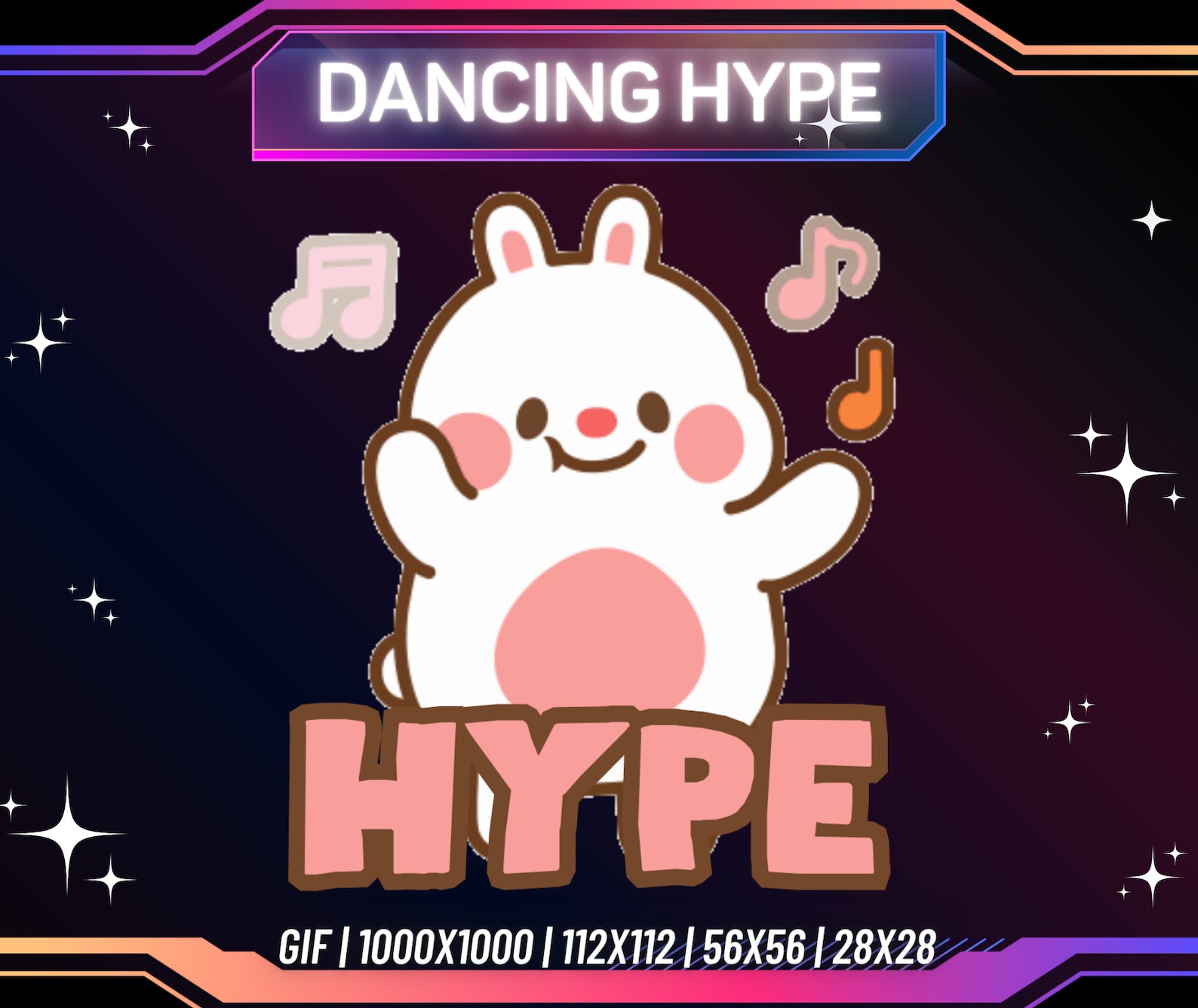 Animated Emote Dancing Hype | Twitch Emote | Kick Emote | Discord Emote ...