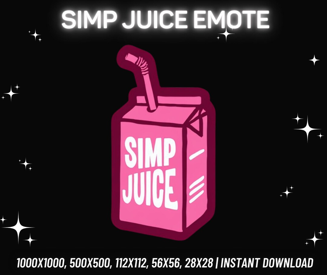 Simp Juice Emote | Twitch Emote | Kick Emote | Discord Emote | Youtube ...
