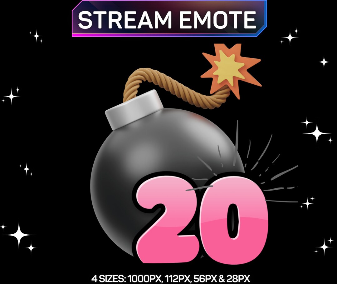 1 Twitch Emote, 20 Bomb Emote, Funny Emote, NSFW Emote, Pink Bomb ...