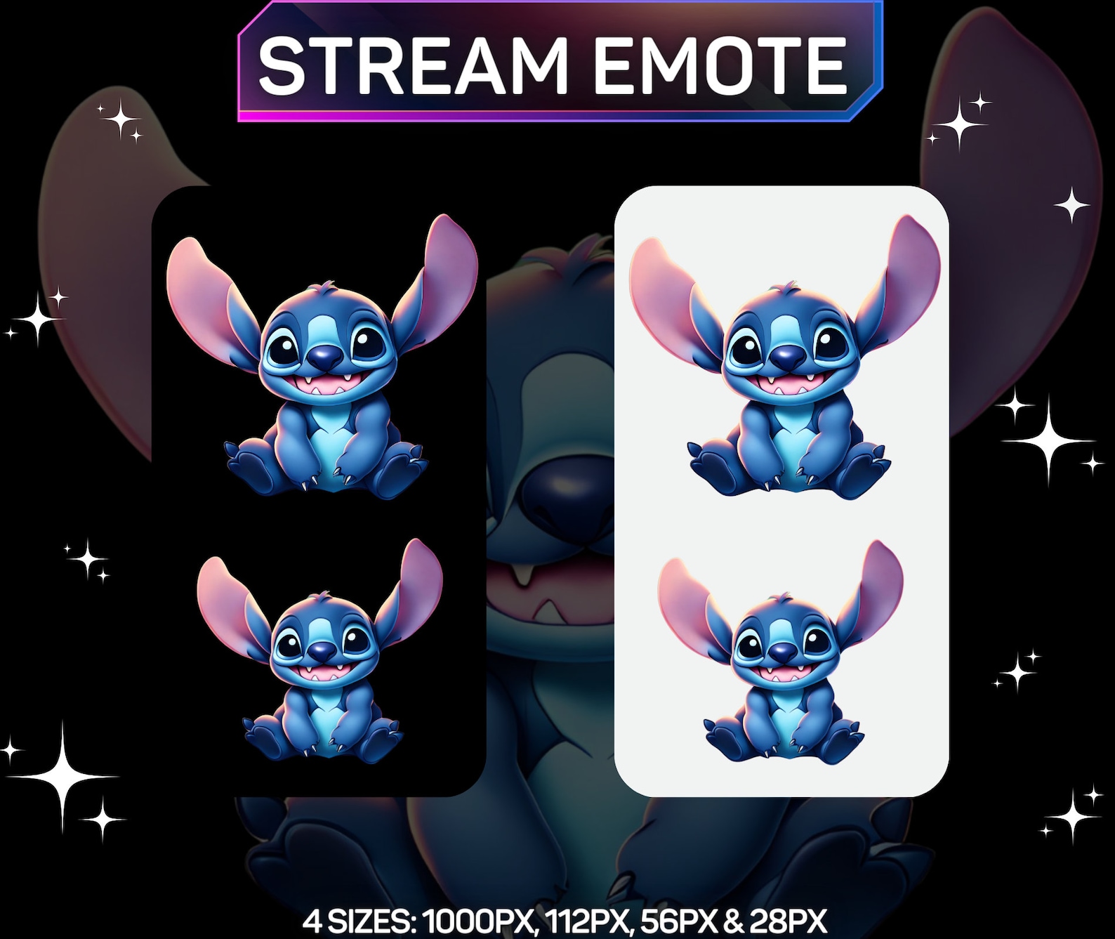 1 Twitch Emote, Stitch Emote, Happy Stitch Emote, Cute Stitch Emote ...