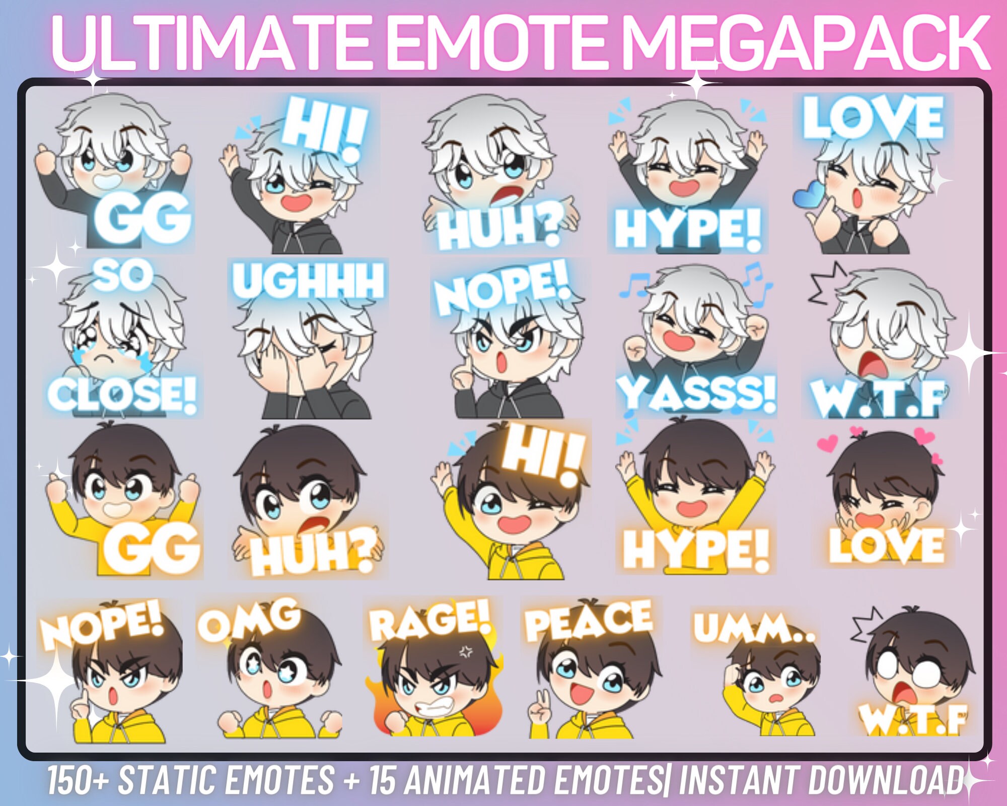 ULTIMATE Twitch Emote Megapack for Streamers Twitch Emotes - Etsy Australia