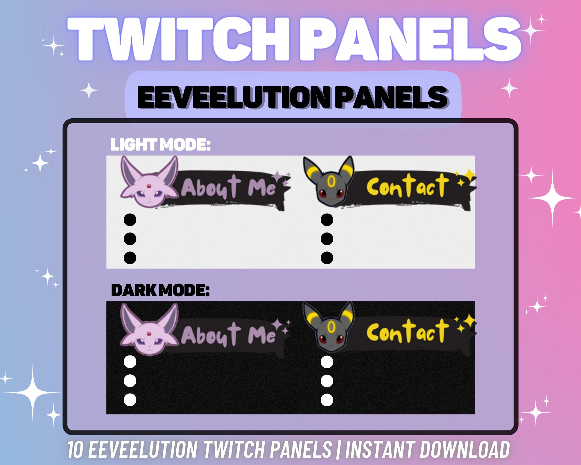Cute Eeveelutions Twitch Megapack Twitch Sub Badges Twitch Alerts ...