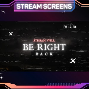 4 X ANIMATED Horror Theme Stream Screens | Starting Soon | Be Right ...