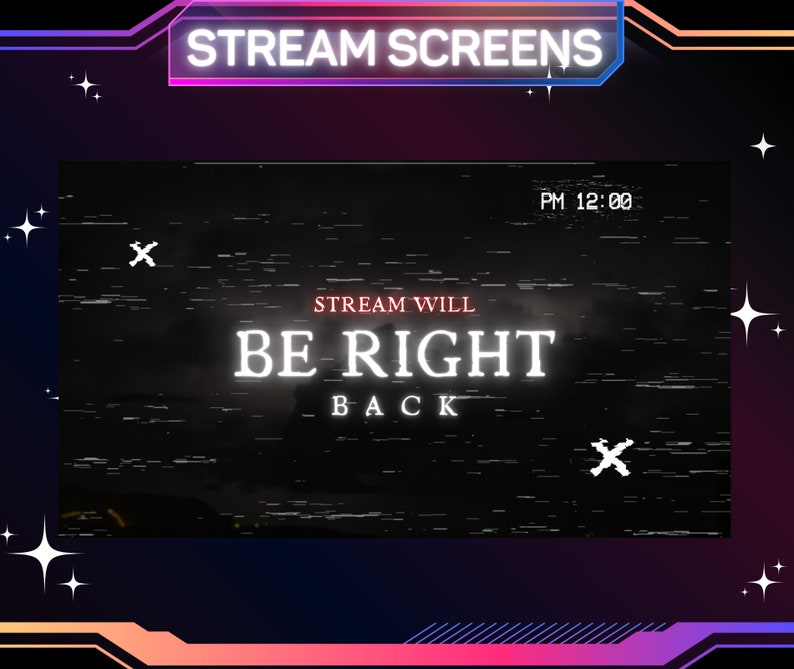 4 X ANIMATED Horror Theme Stream Screens | Starting Soon | Be Right ...
