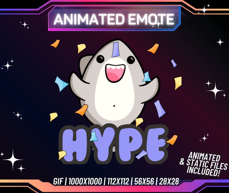 Animated Shark Twitch Emote, Dancing Hype Shark (instant Download) - Etsy