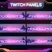 30 X Purple Neon Twitch Panels, Twitch About Me Panels, Streamer About ...
