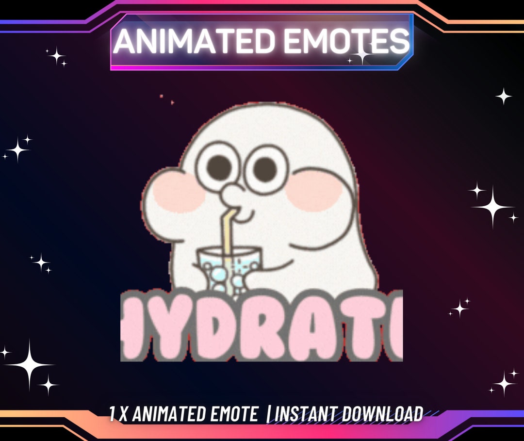 Animated Twitch Emote Hydrate Emote Hydrate Twitch Emote Twitch