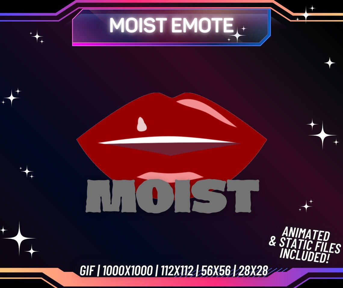 Animated Emote Red Lips Moist Twitch Emote Kick Emote Unicorn Emote ...
