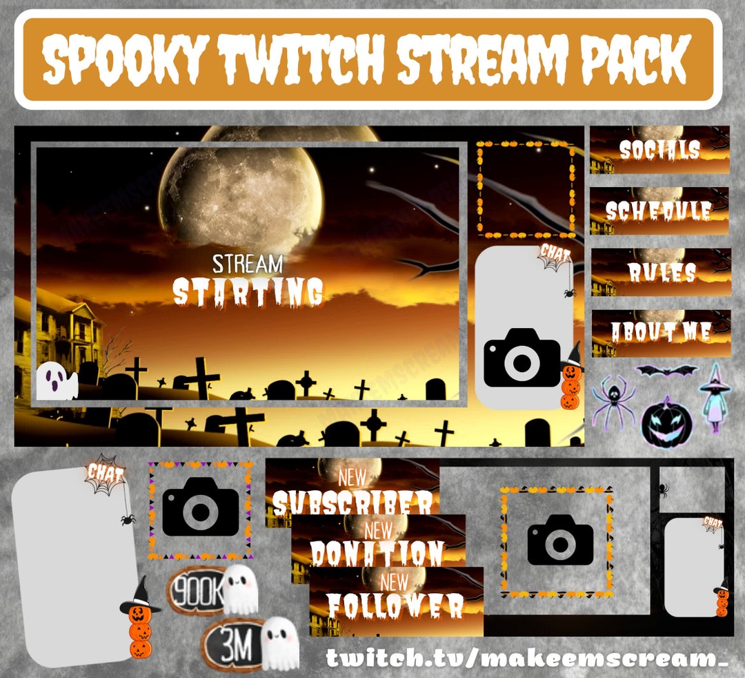 ANIMATED Twitch Stream Pack! | Halloween Stream Pack | Twitch Stream ...