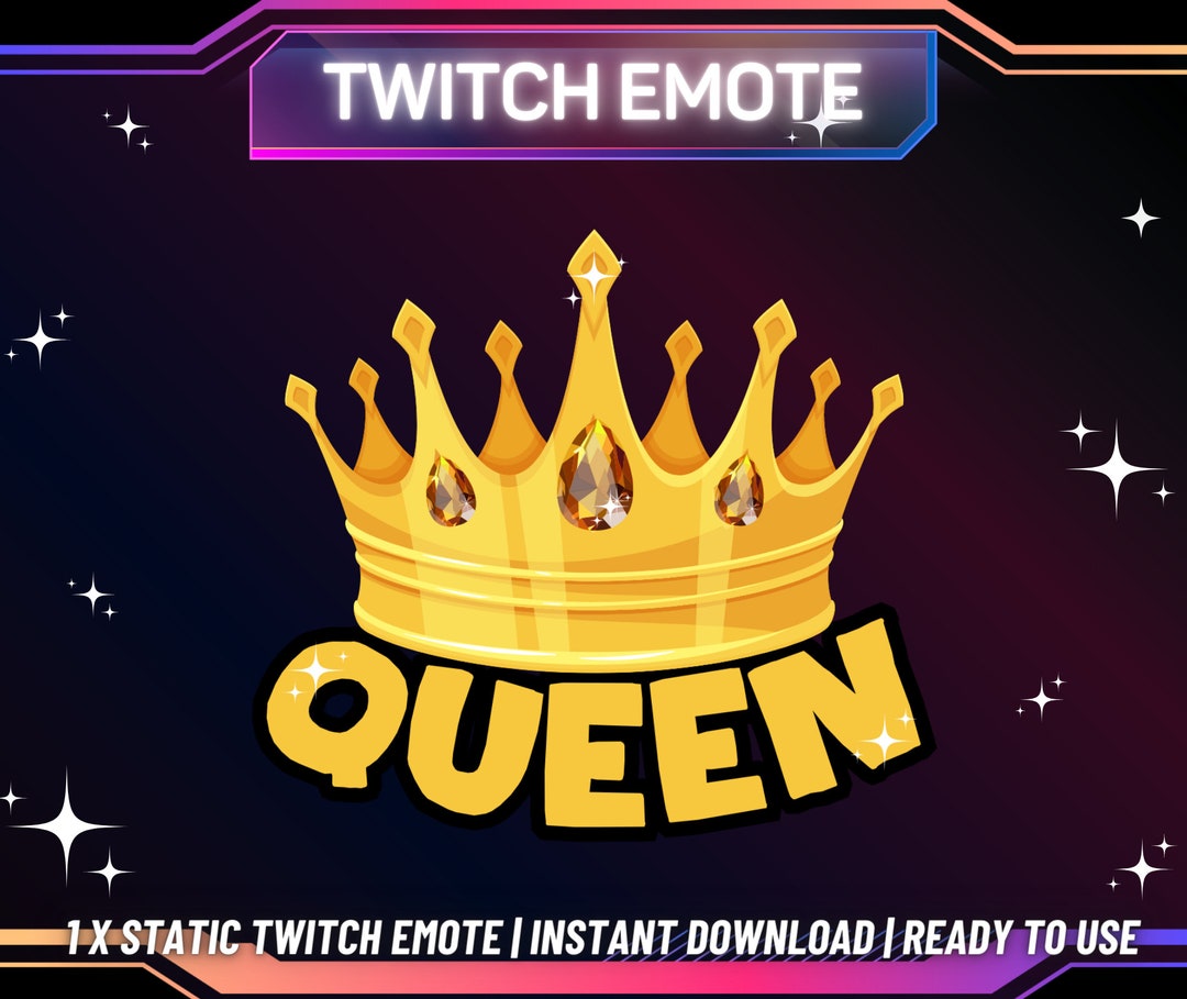 1 Twitch Emote | Queen Twitch Emote | Queen Emote | Funny Emote | Cute ...