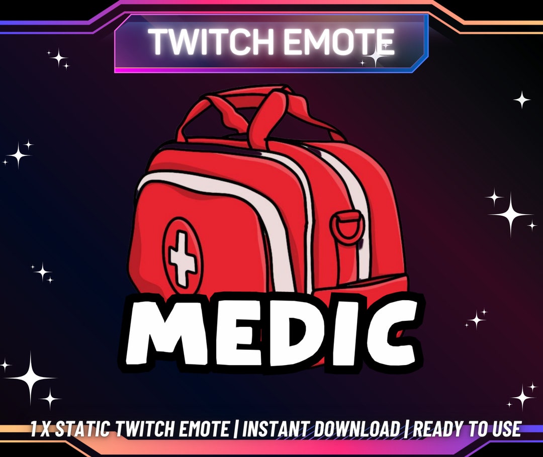 Medic Twitch Emote, Medic Emote, Funny Emote, Cute Emote, Discord Emote ...