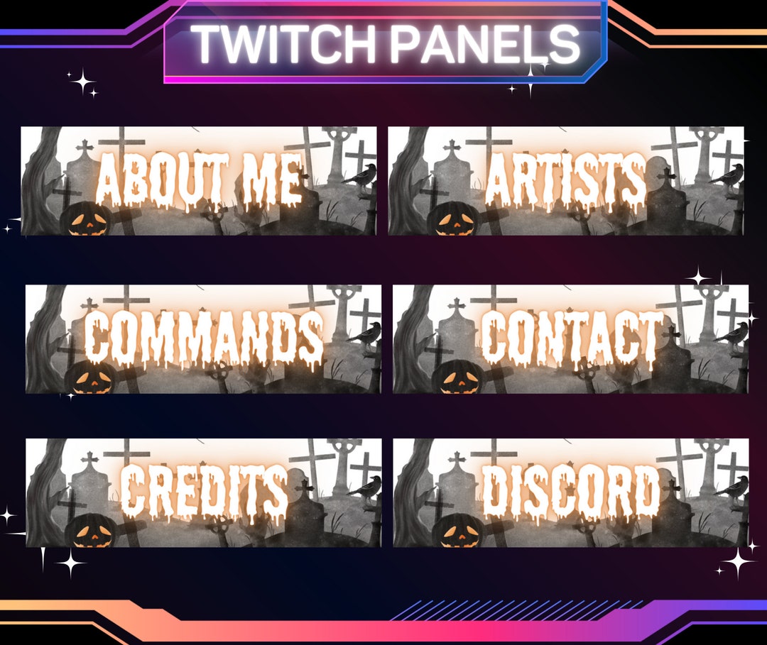 30 X Halloween Twitch Panels, Twitch About Me Panels, Streamers About ...