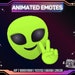 Animated Twitch Emote, Alien Peace Twitch Emote, Cute Twitch Emote PNG ...