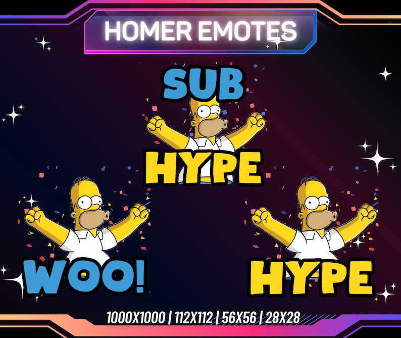 Animated Homer Twitch Emotes, Hype Emotes (instant Download) - Etsy