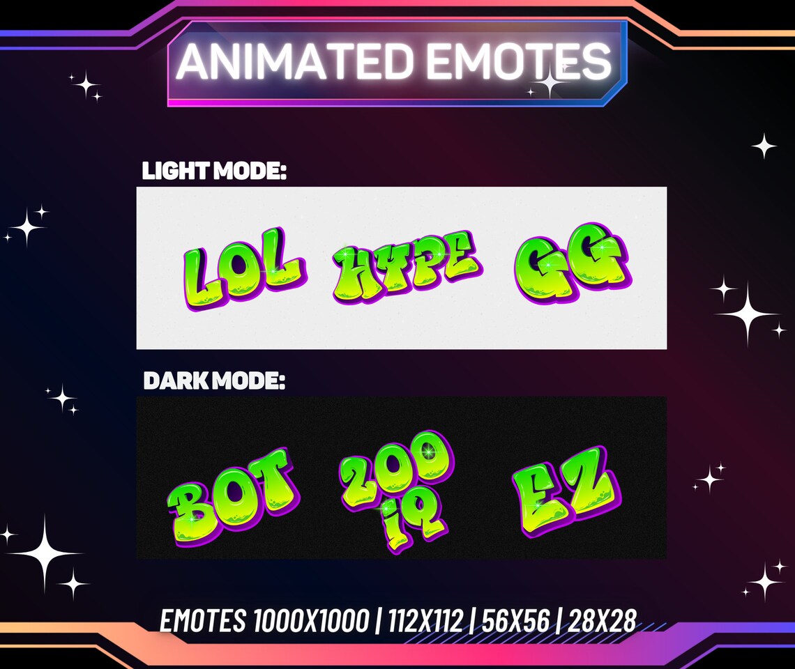 15 Animated Graffiti Text Emote PACK Twitch Emote Kick Emote Discord ...