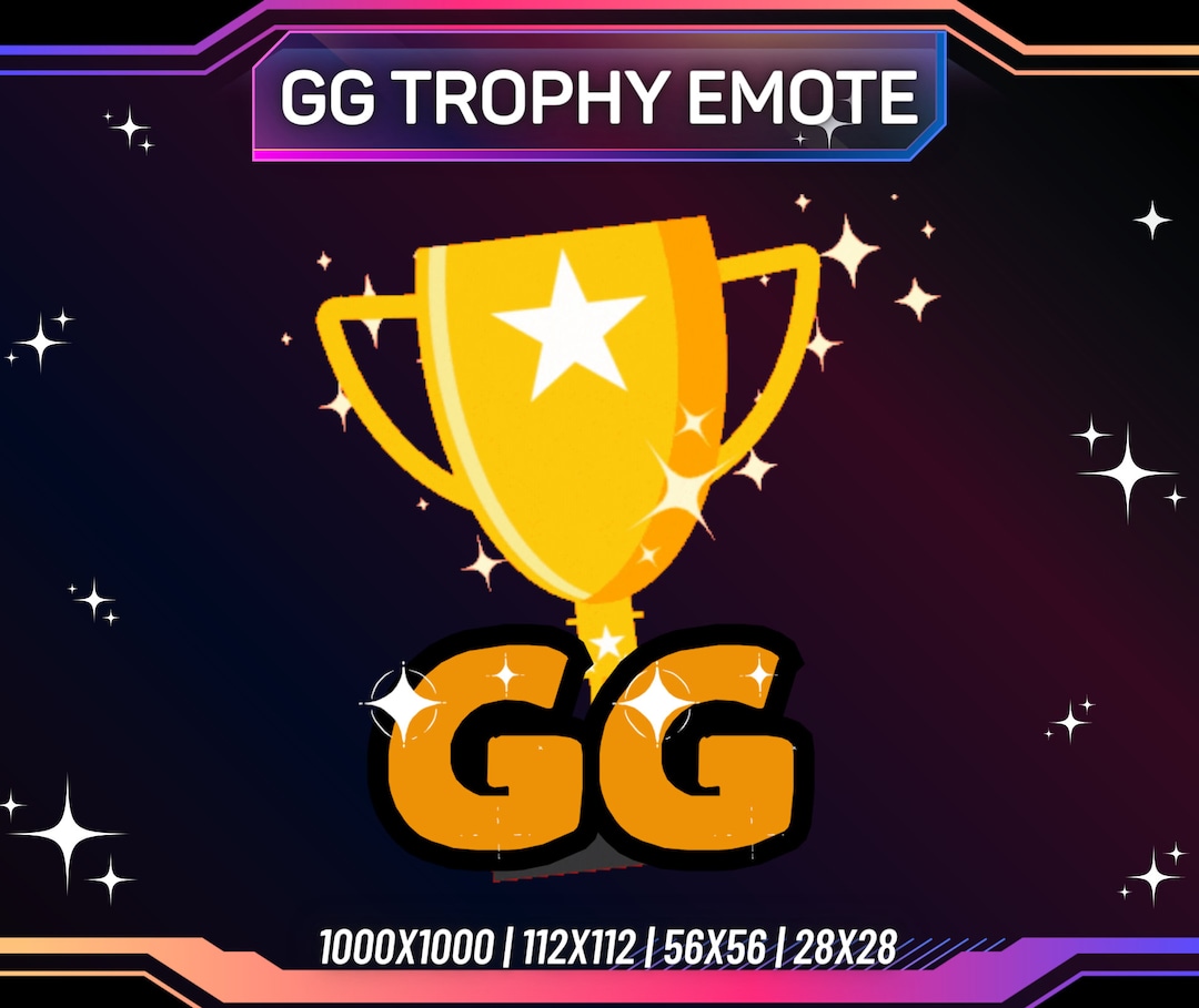 Animated Twitch Emote, GG Trophy, Twitch Emote | PNG | Transparent ...
