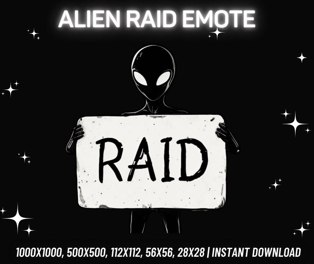 Alien Raid Emote | Twitch Emote | Kick Emote | Discord Emote | Youtube ...