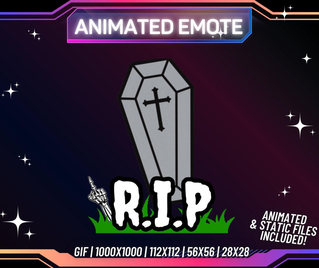 Animated RIP Coffin Emote, Halloween Twitch Emote (digital Download) - Etsy