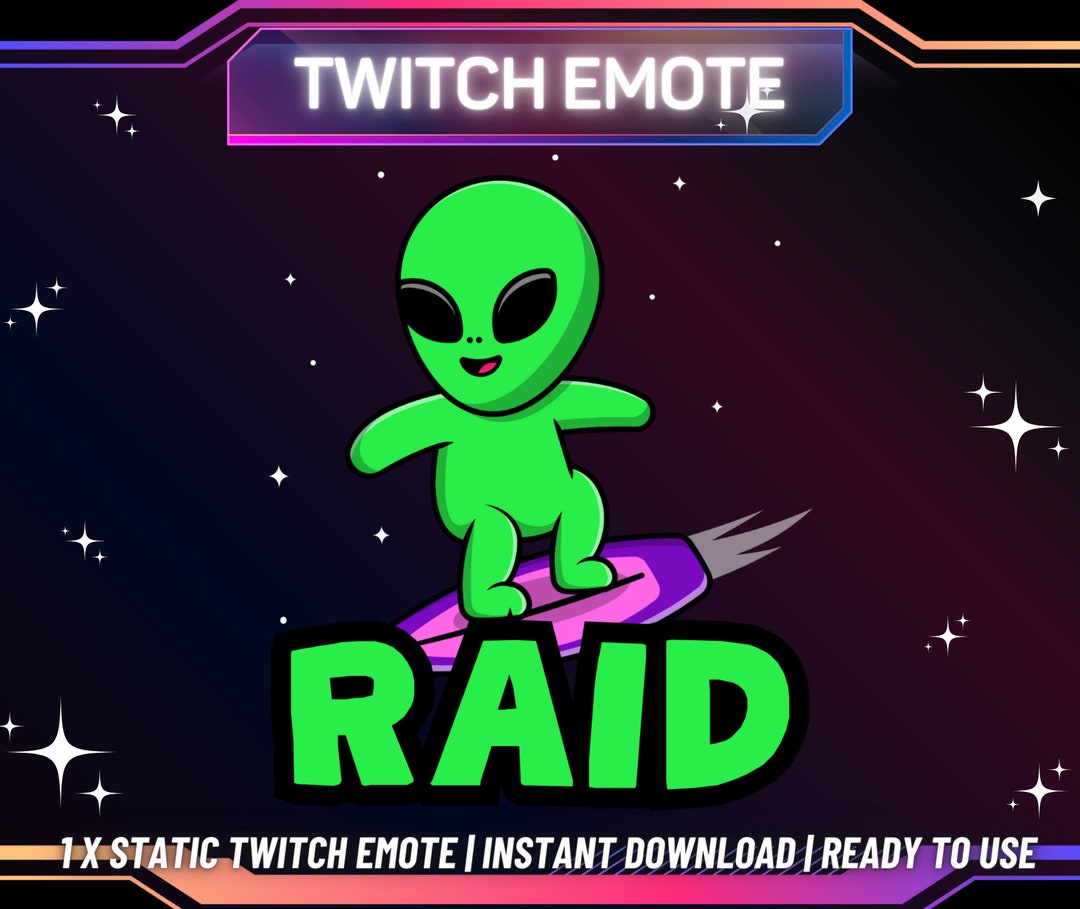 1 Twitch Emote | Alien Raid Twitch Emote | Kick Emote | Funny Emote ...