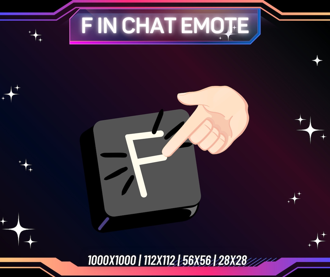 Animated Emote F in Chat | Twitch Emote | Kick Emote | Discord Emote ...