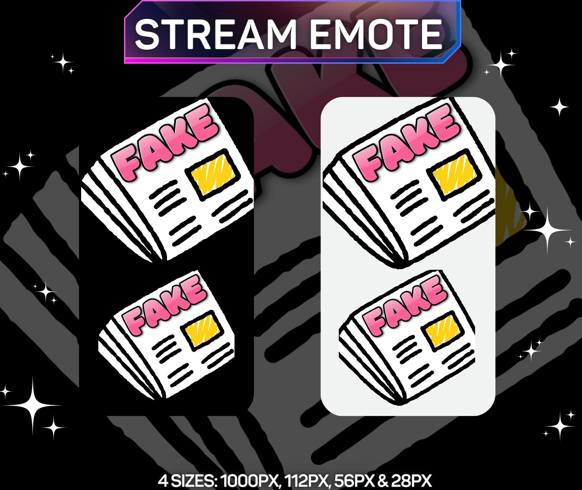1 Twitch Emote, Fake News Emote, Funny Emote, Fake Emote, Funny Twitch ...