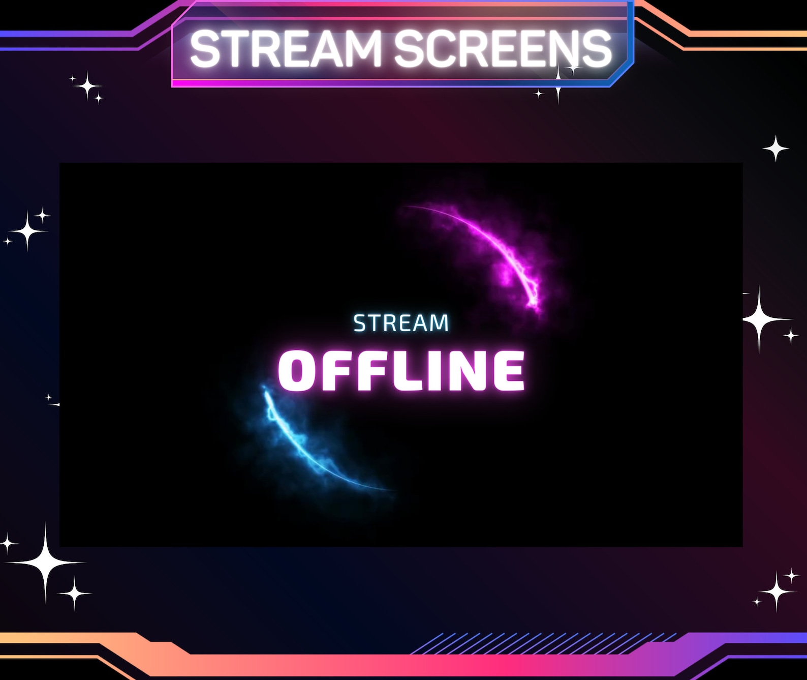 5 X ANIMATED Neon Stream Screens | Animated Starting Soon | Be Right ...