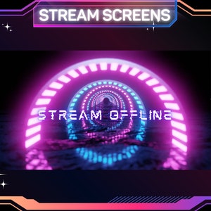 5 X ANIMATED Neon Stream Screens | Starting Soon | Be Right Back ...