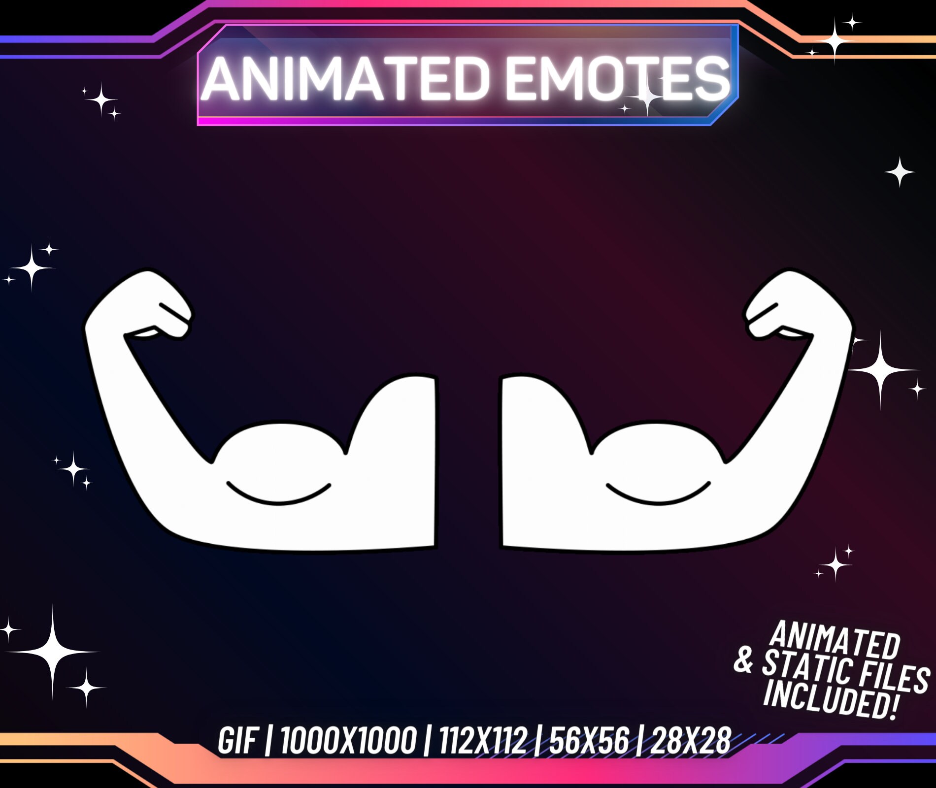 Animated Twitch Emotes Muscle Emotes Funny Twitch Emote - Etsy