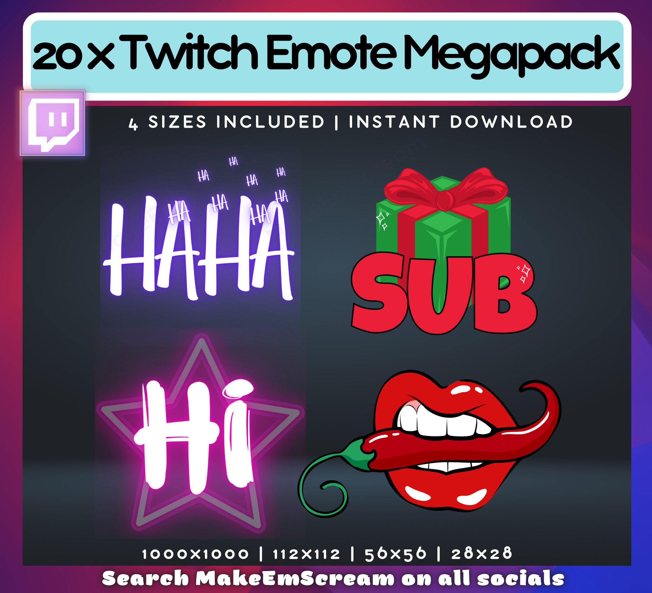 Twitch Emote Megapack 20 X Twitch Emotes Funny Twitch - Etsy Australia