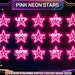 30 X Pink Neon Star Emotes, Pink Twitch Emotes, Twitch Emotes, Discord ...