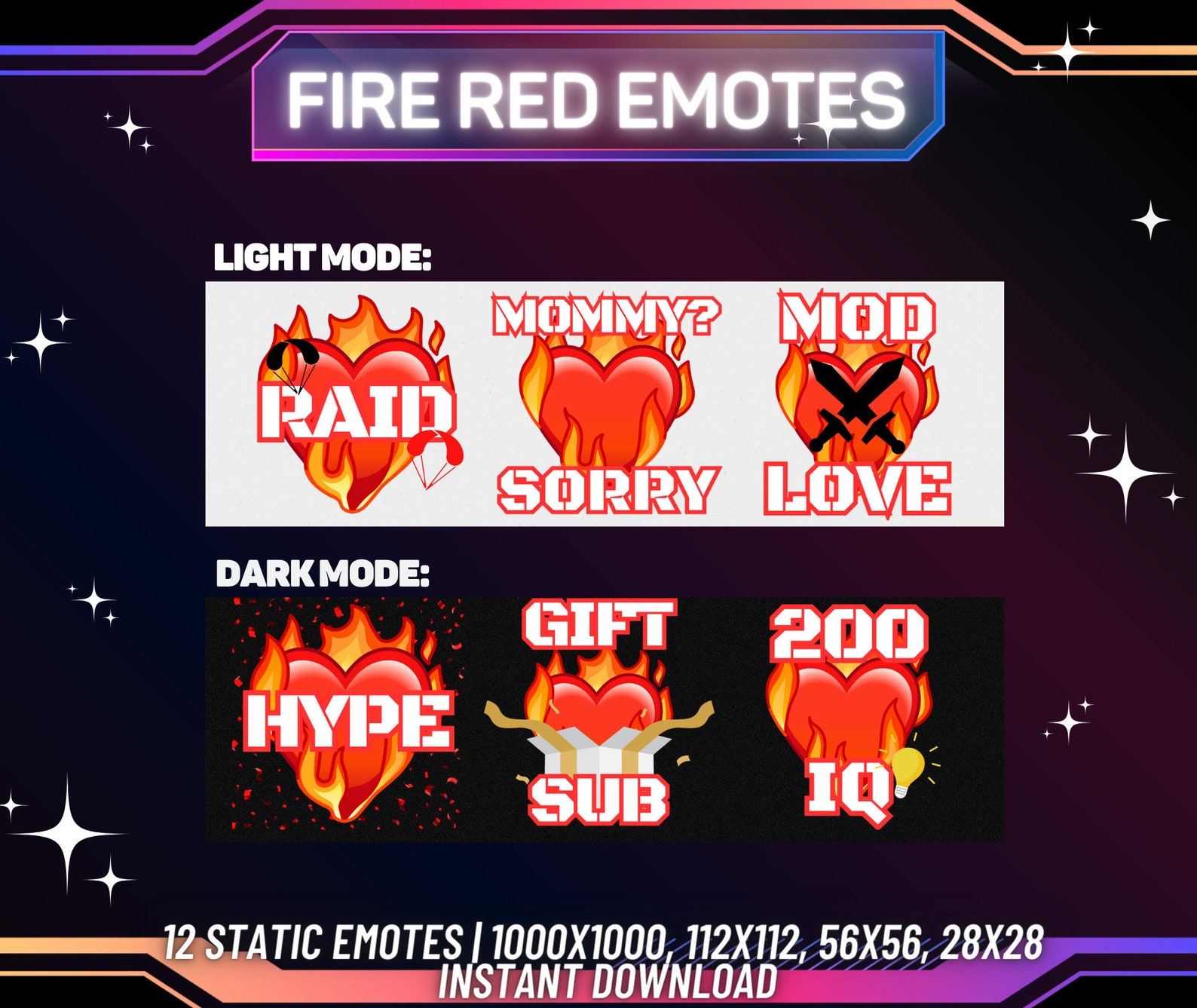 Twitch Emote Pack 12 Fire Red Emotes Twitch Emotes Kick Emotes Discord ...