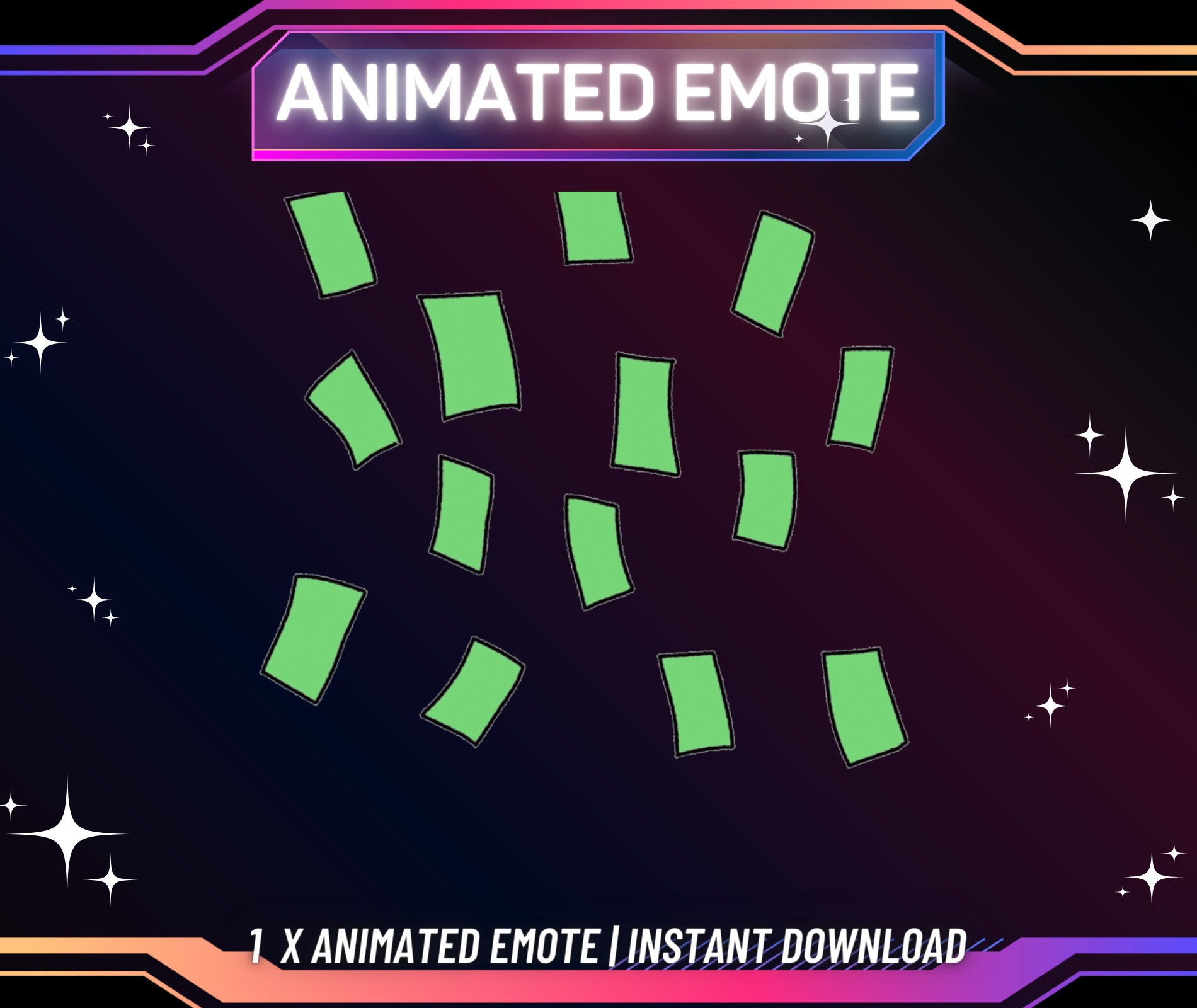 Animated Emote Make It Rain Twitch Emote Kick Emote - Etsy