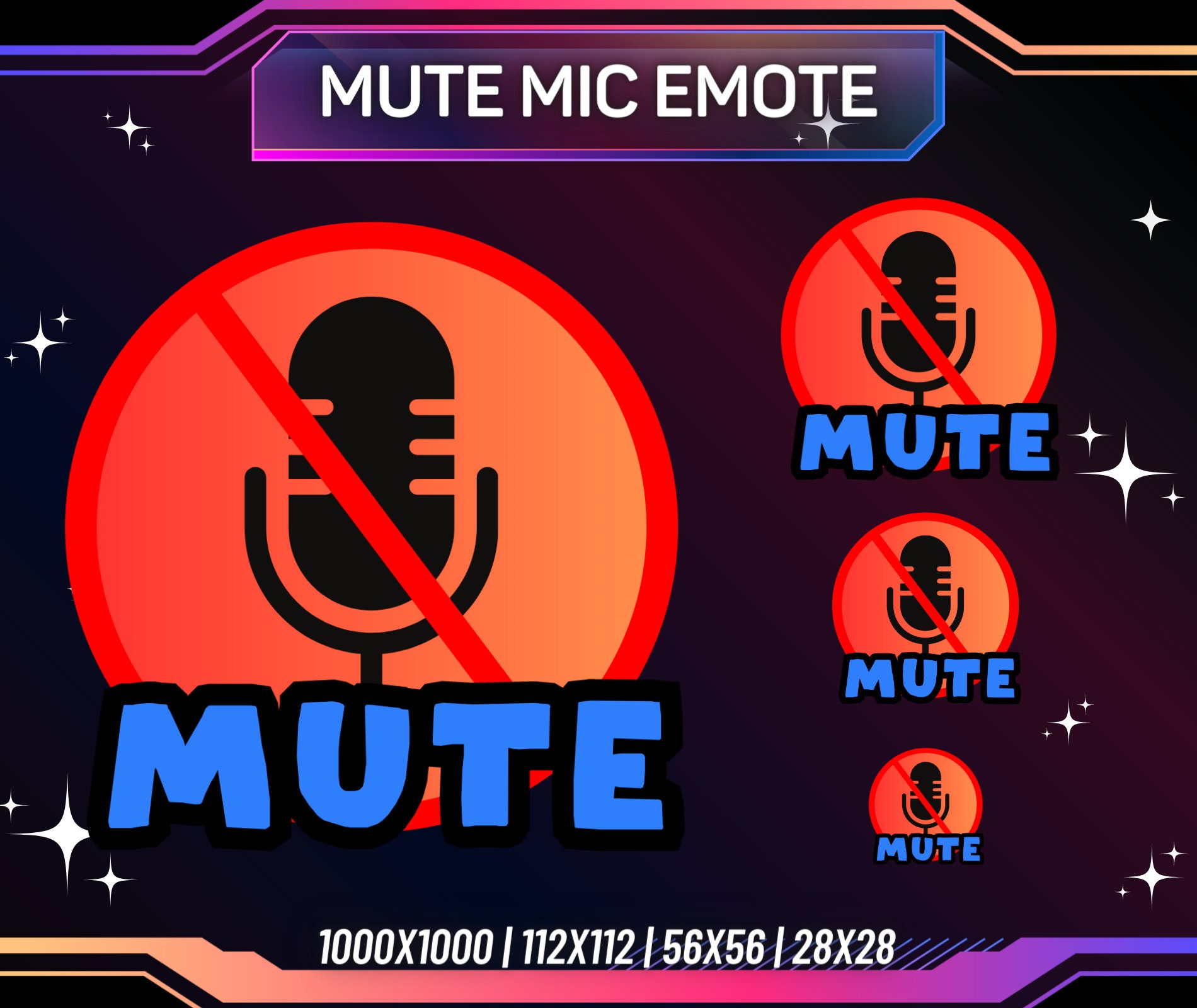 1 Twitch Emote Mute Mic Twitch Emote Kick Emote Funny - Etsy Australia