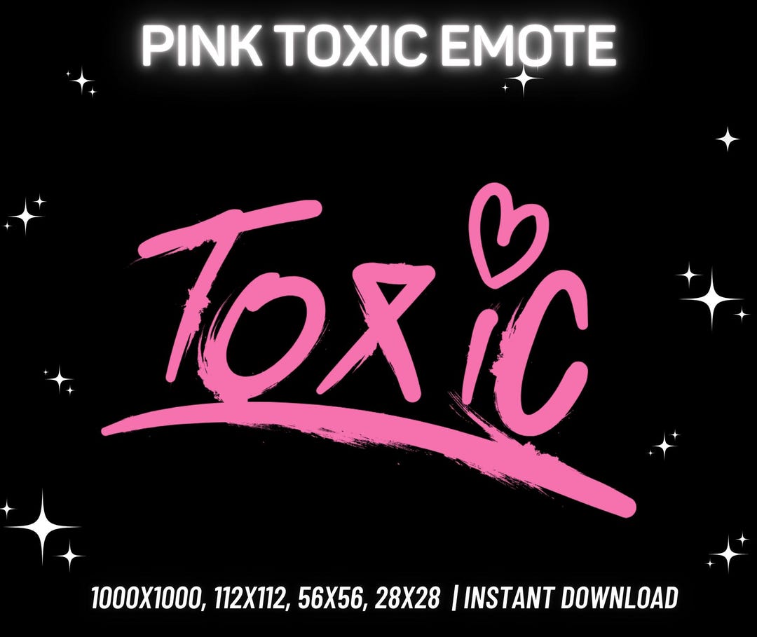 1 Twitch Emote, Toxic Emote, Funny Emote, Pink Emote, Pink Toxic Twitch ...
