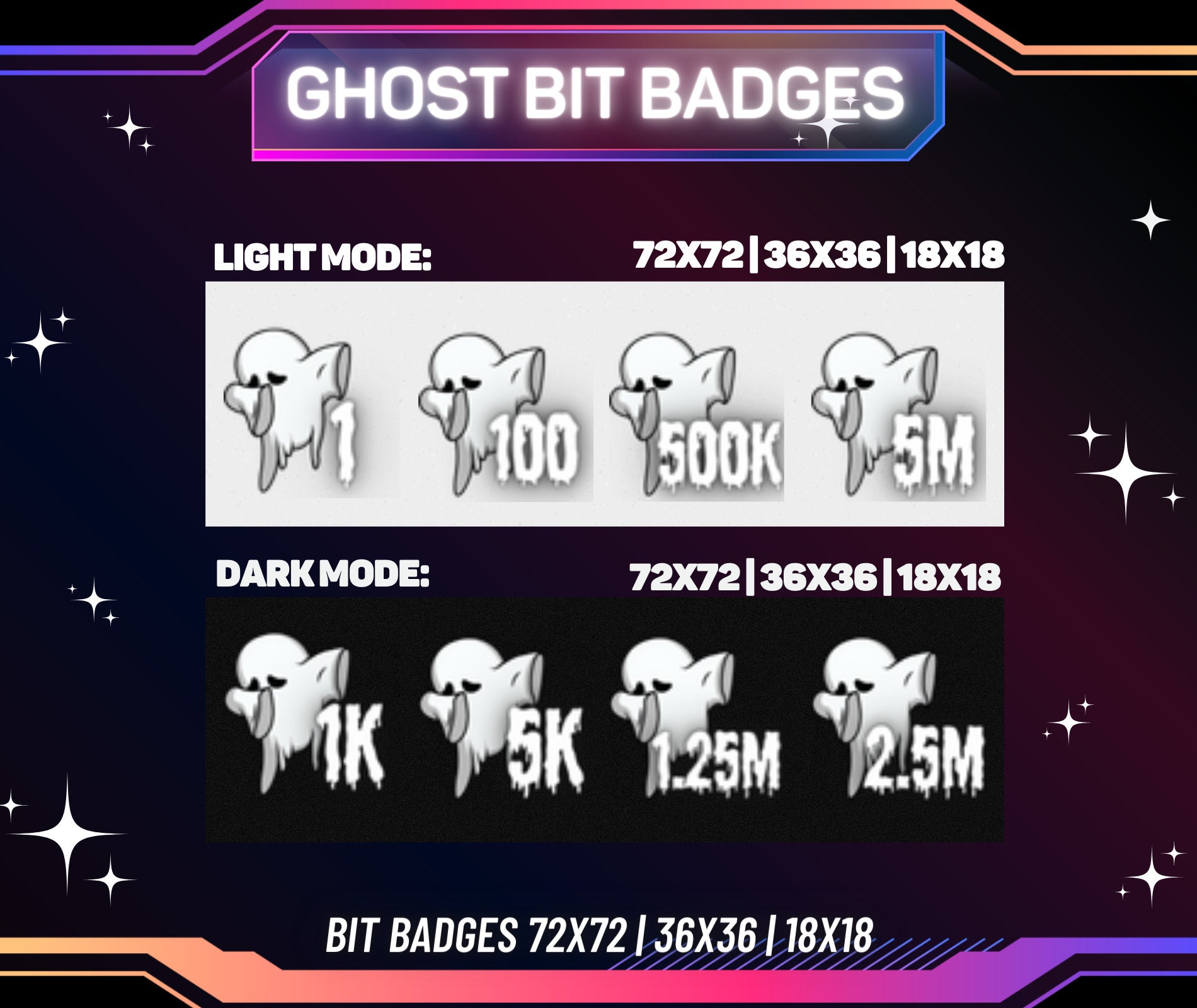29 X Cute Ghost Twitch Bit Badges, Twitch Bit Badges, Ghost Twitch Bit ...