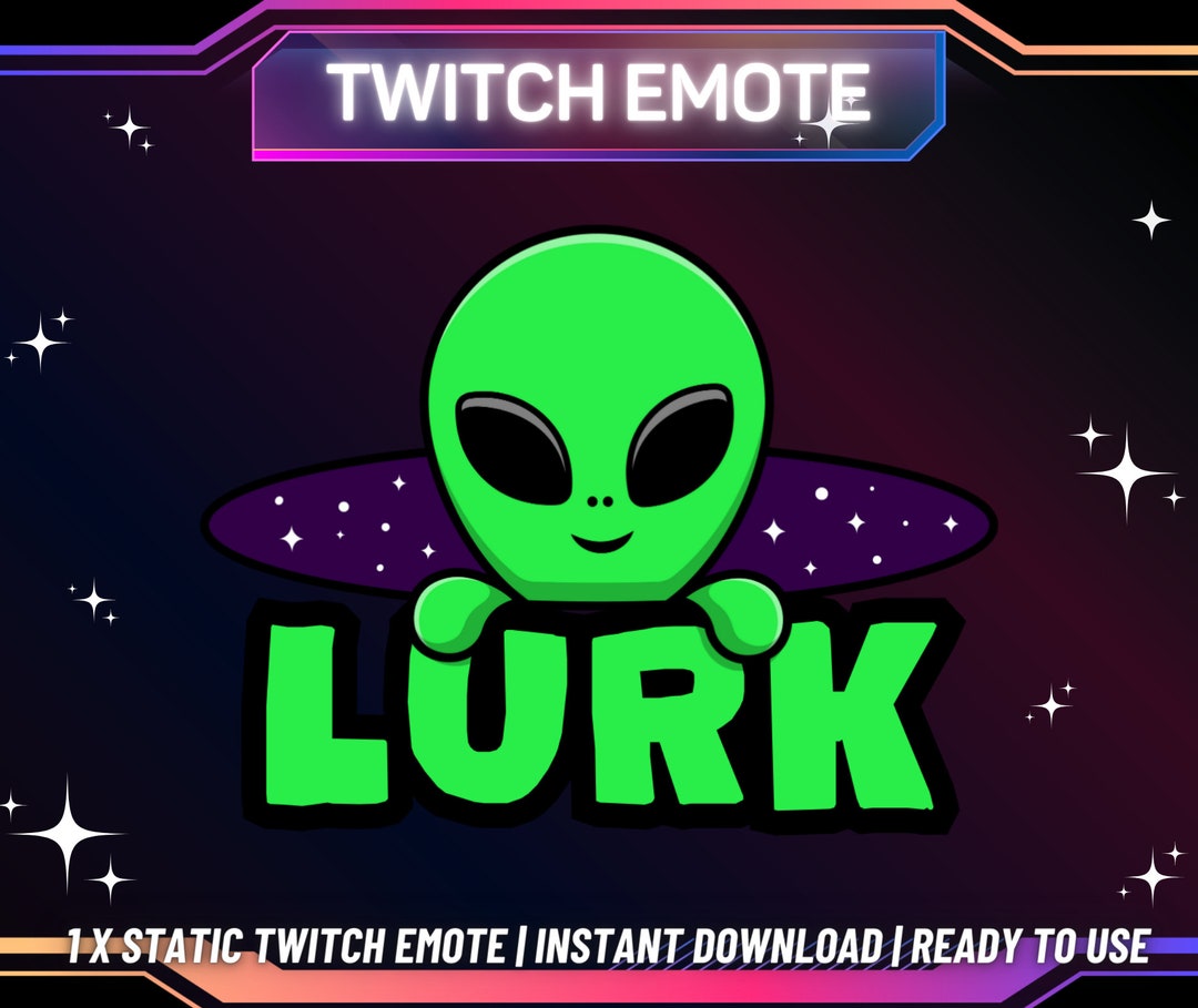 Alien Lurk Twitch Emote | Funny Static Emote (instant Download) - Etsy