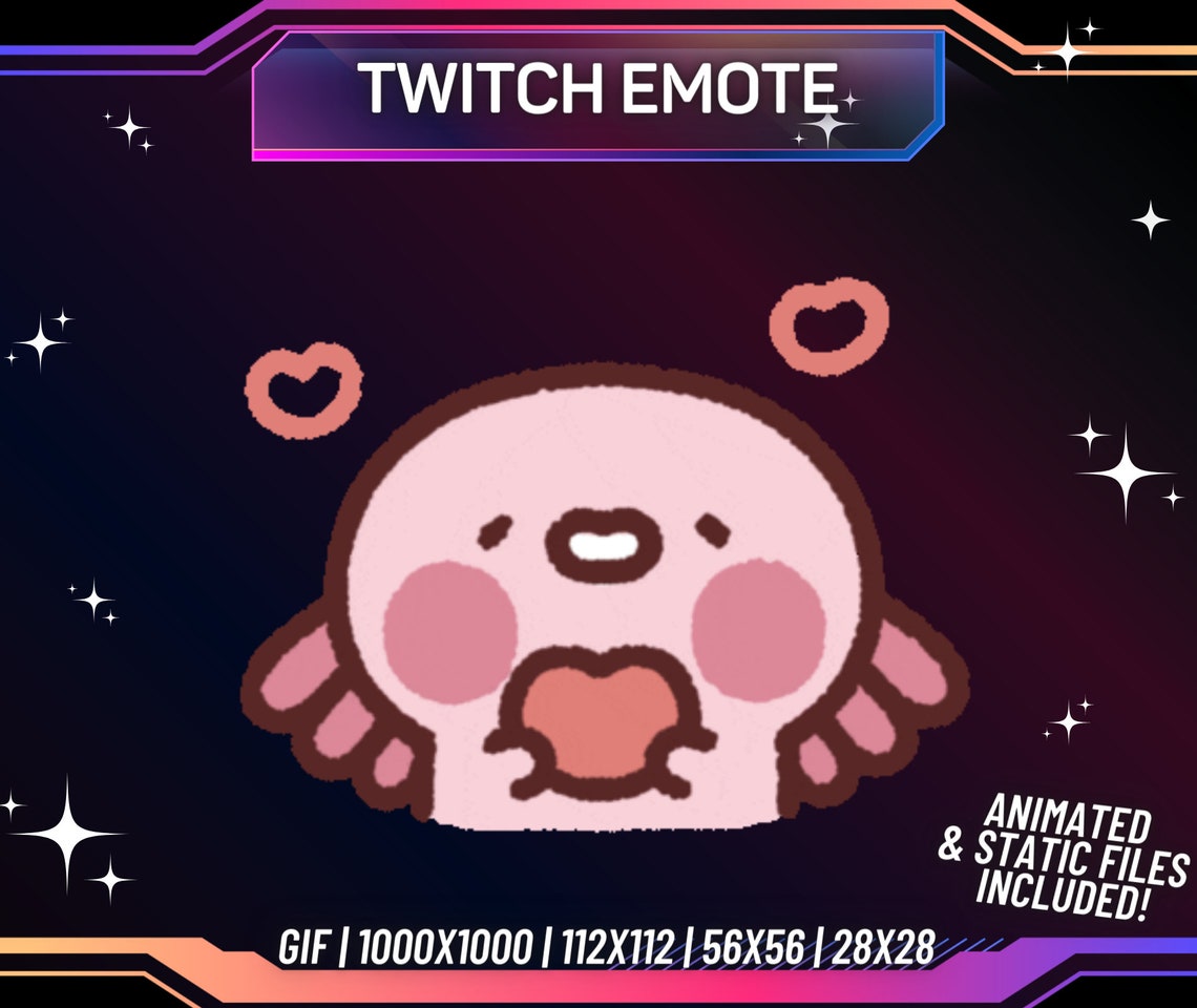 Animated Twitch Emote, Love Emote, Axolotl Emote, Cute Twitch Emote PNG ...