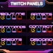 30 X Neon Pacman Twitch Panels, Twitch About Me Panels, Streamer About ...
