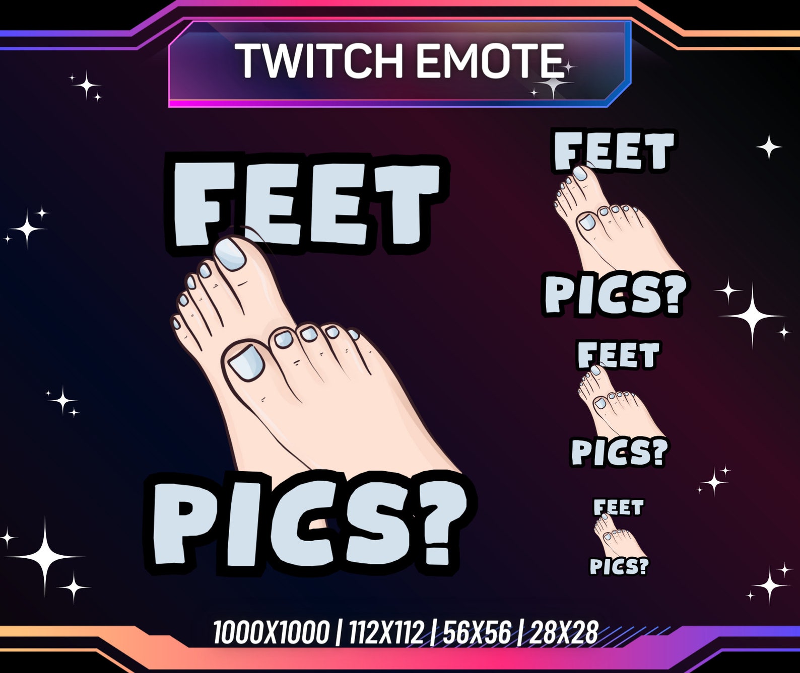 Feet Pics Twitch Emote | Funny Troll Emote (PNG Files) - Etsy