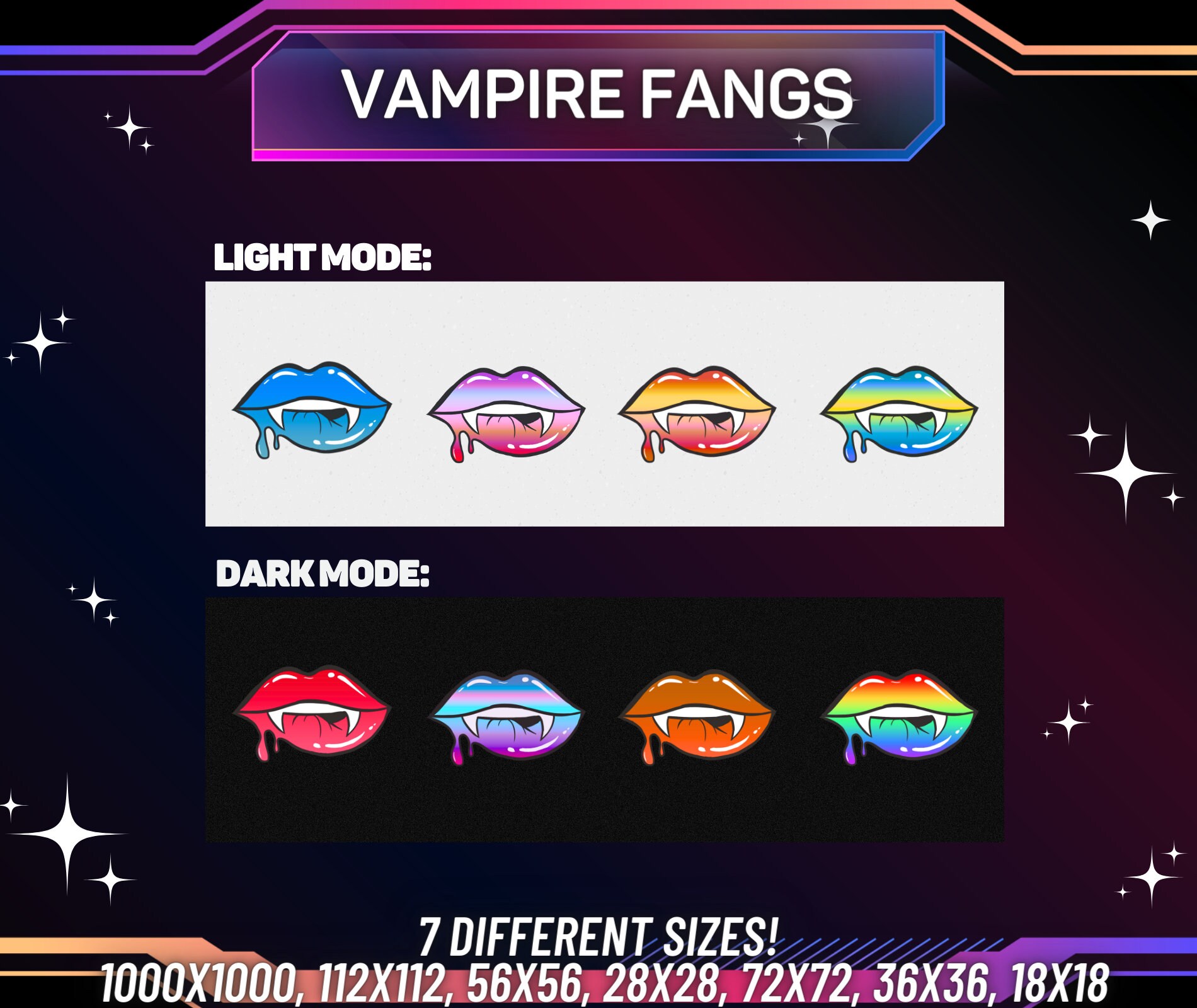 Halloween Vampire Fangs Twitch Emote Pack (digital Download) - Etsy