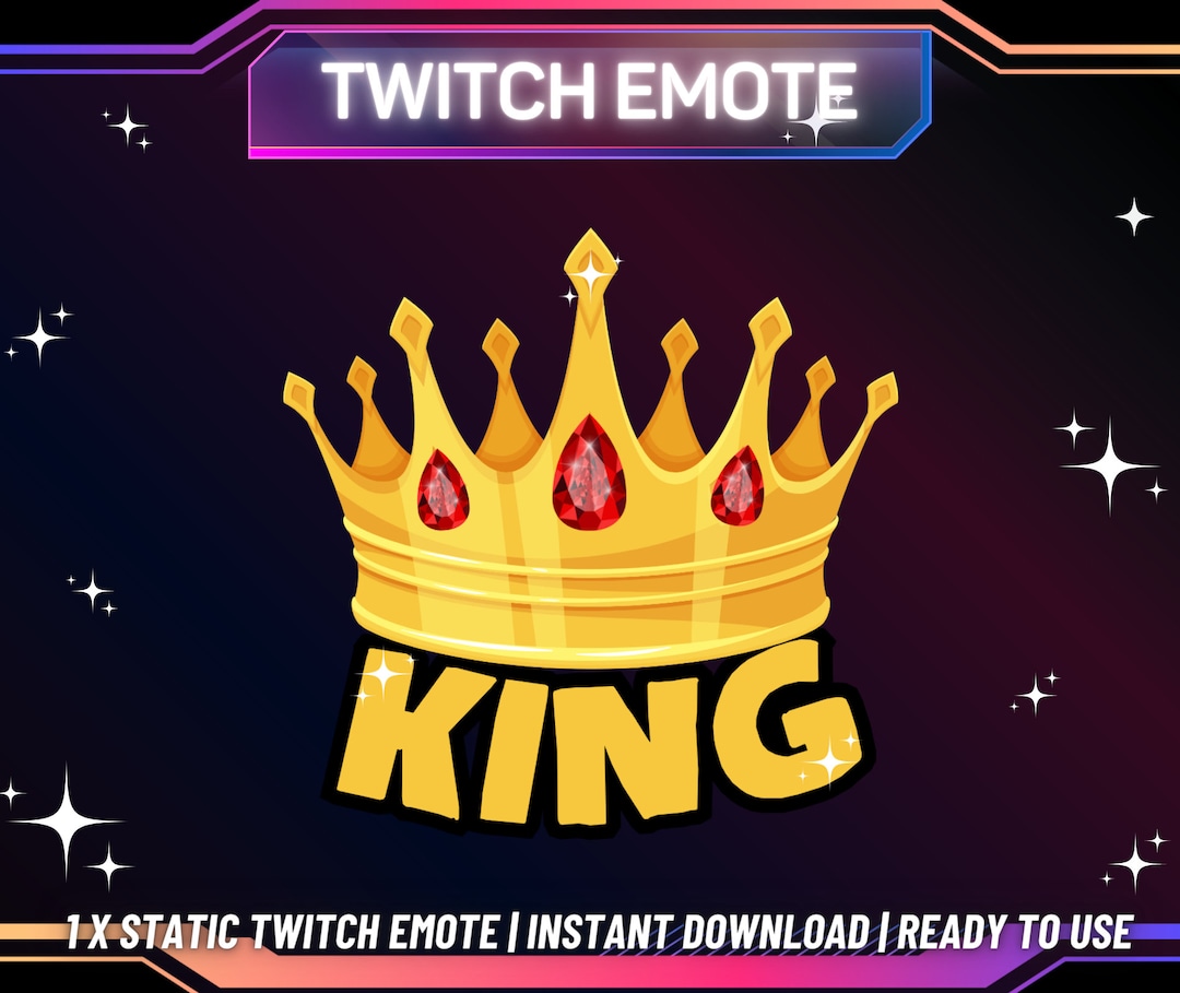 1 Twitch Emote | King Twitch Emote | King Emote | Funny Emote | Cute ...
