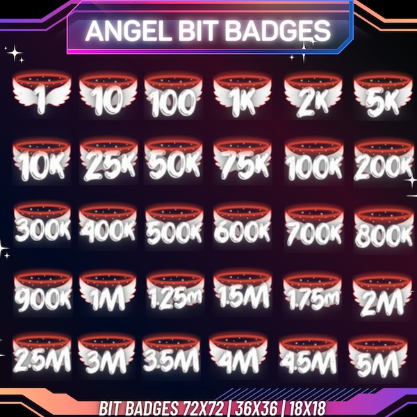 Angel Tier Badges - Etsy