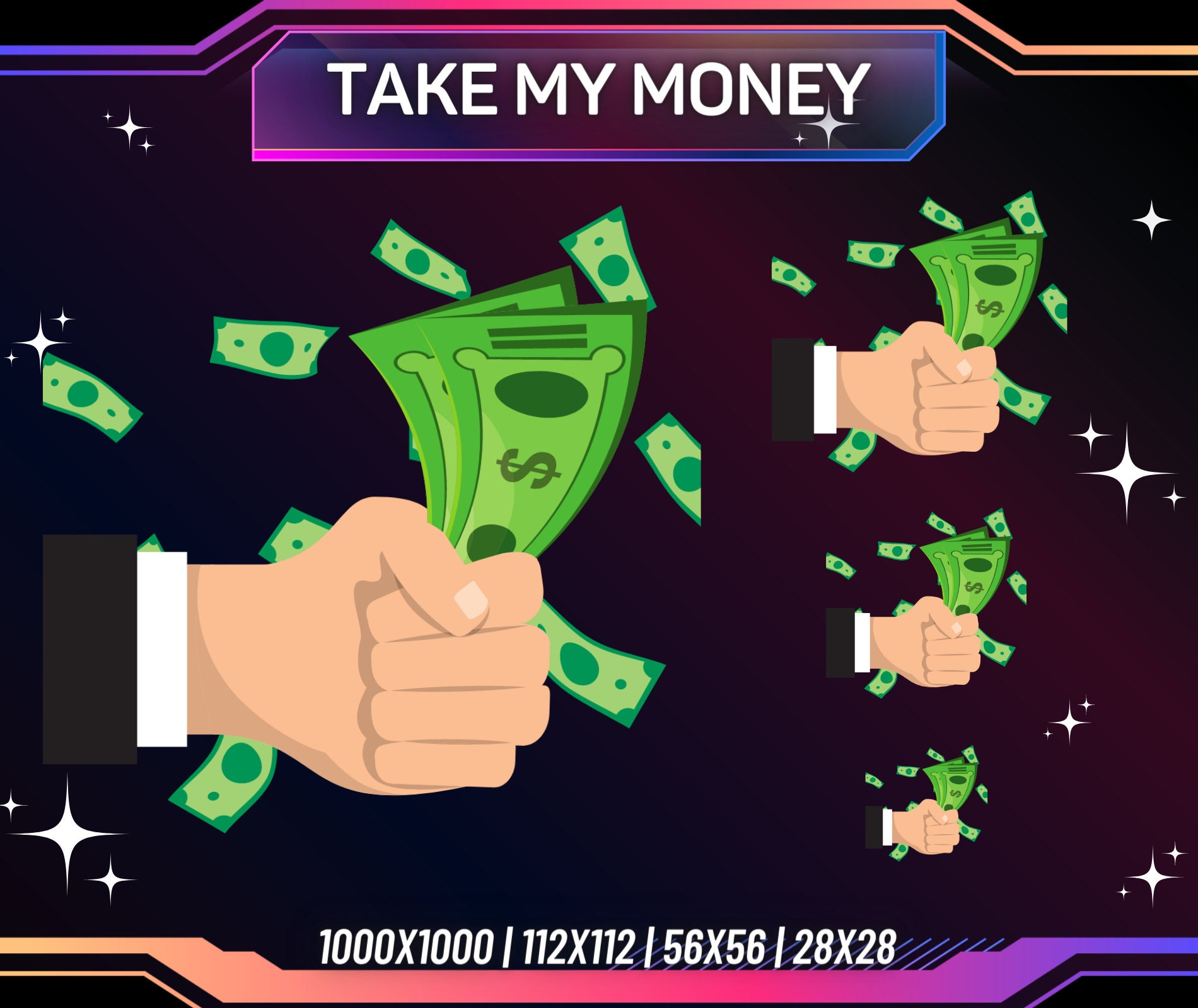 1 Twitch Emote Take My Money Twitch Emote Kick Emote Funny Emote Twitch ...
