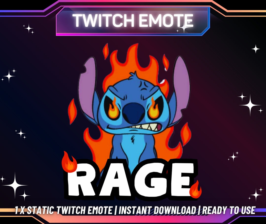 1 Twitch Emote Stitch Twitch Emote Rage Emote Funny - Etsy