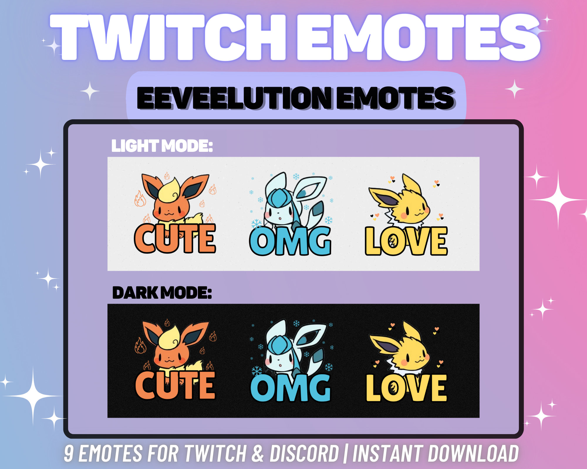 MEGAPACK Cute Eeveelutions Twitch | Kick | Youtube | Streaming Megapack ...