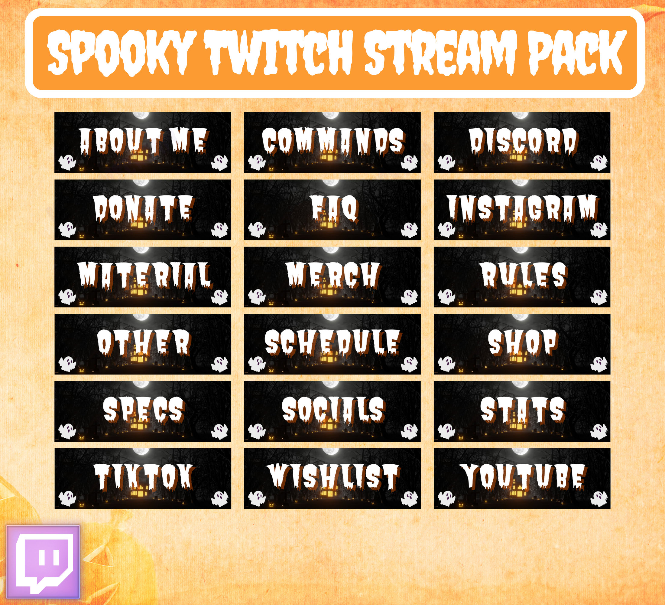 ANIMATED Twitch Stream Pack Halloween Stream Pack Twitch Stream Pack ...