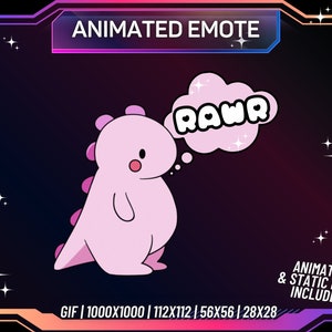 Animated Dancing Dinosaur Twitch Emote, Rawr (instant Download) - Etsy