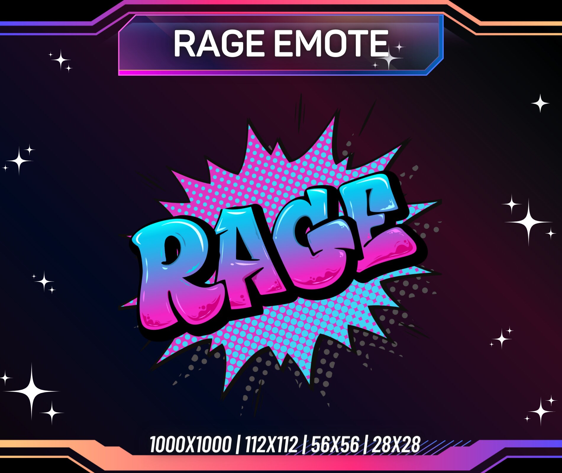 Animated Emote Graffiti Rage Emote Twitch Emote Kick Emote Discord ...