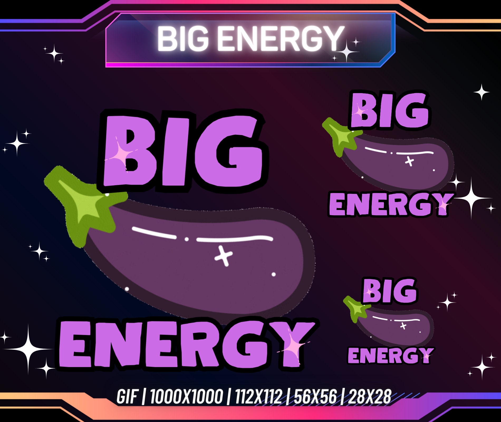 Animated Twitch Emote Big Energy Emote Rude Emote Funny - Etsy UK